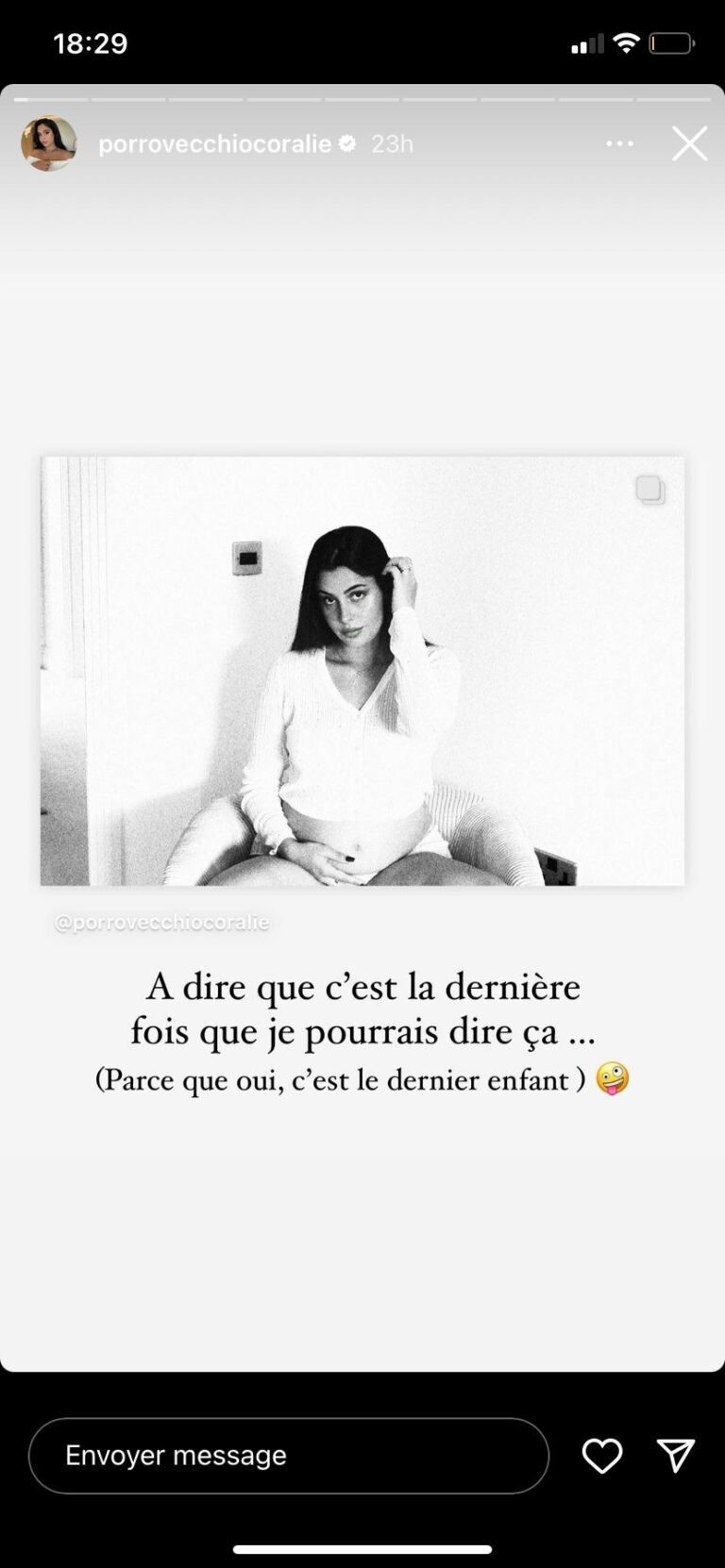 Cest La Dernière Fois Que Coralie Porrovecchio Enceinte De Son